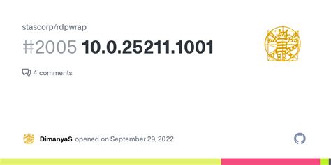 10 0 25211 1001 · Issue 2005 · Stascorp Rdpwrap · Github