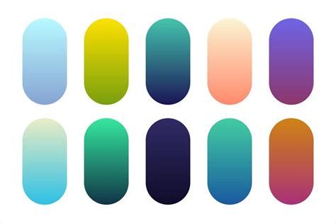Premium Vector Gradient Color Palette Set