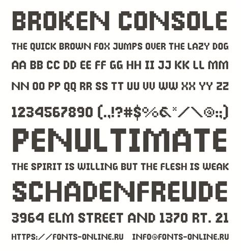 Broken Console Font