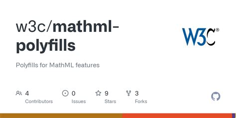 github w3c mathml polyfills polyfills for mathml features