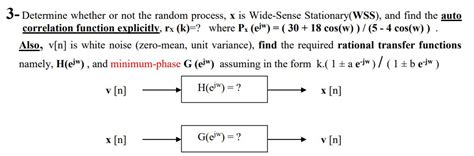 Solved 3 Determine Whether Or Not The Random Process X Is Chegg Com