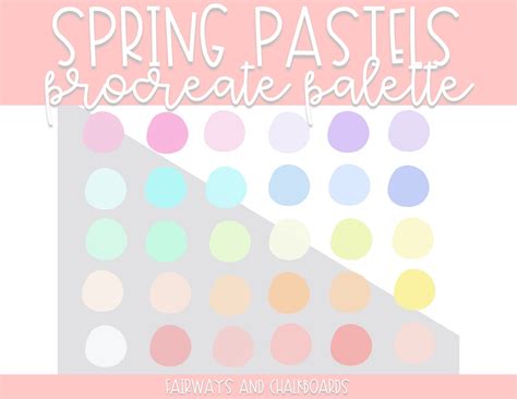 Procreate Spring Pastels Color Palette Spring Color Palette Procreate Colors Procreate