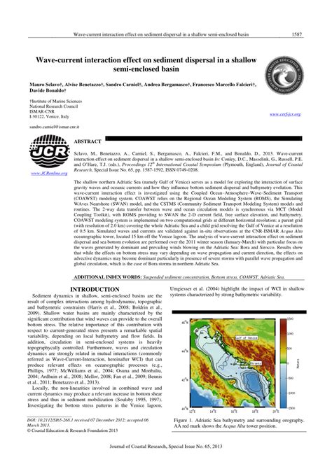 [pdf] Wave Current Interaction Effect On Sediment Dispersal In A Shallow Semi Enclosed Basin
