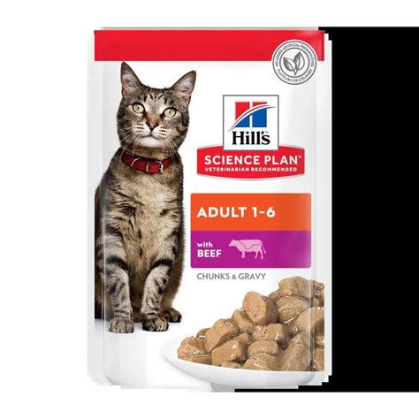 Hill's Science Plan Adult паучі для котів з яловичиною 85г*12шт ...