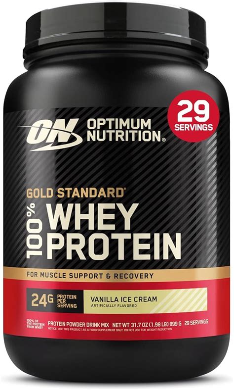 Optimum Nutrition Gold Standard 100 Whey Protein Powder Vanilla Ice