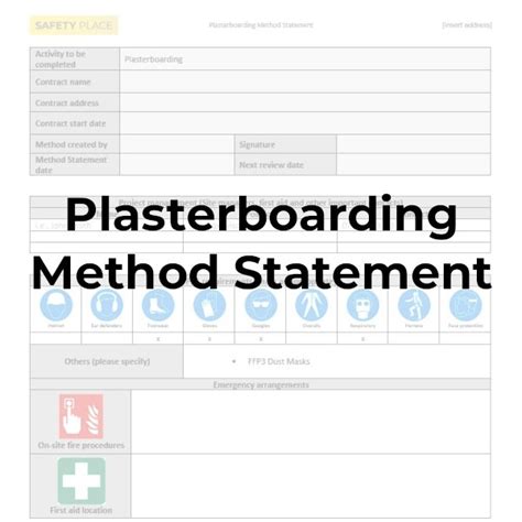 Plasterboarding Method Statement Safety Place