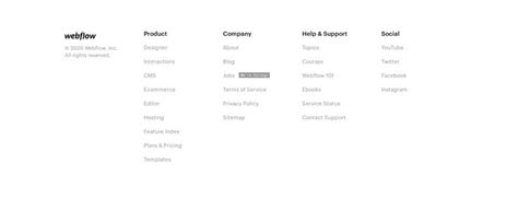 simple footer navigation menu ui ux patterns footer navigation
