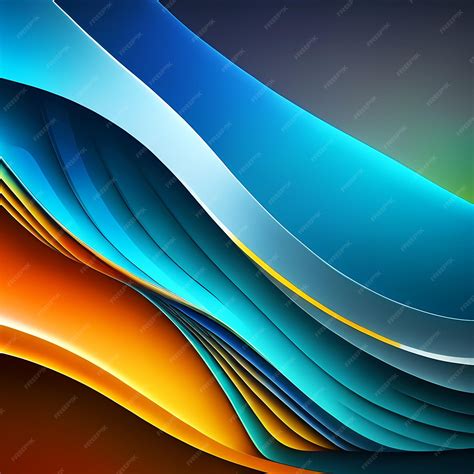 Premium Ai Image Abstract Colorful Curvy Lines Background