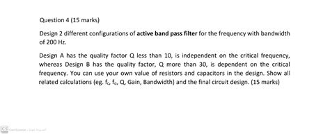 Solved Question Marks Design Different Chegg Com
