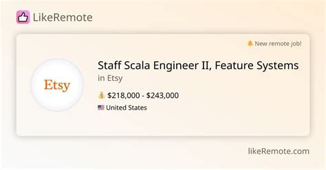 📩 Staff Scala Engineer Ii Feature Systems At 🏢 Etsy Salary 💰218000