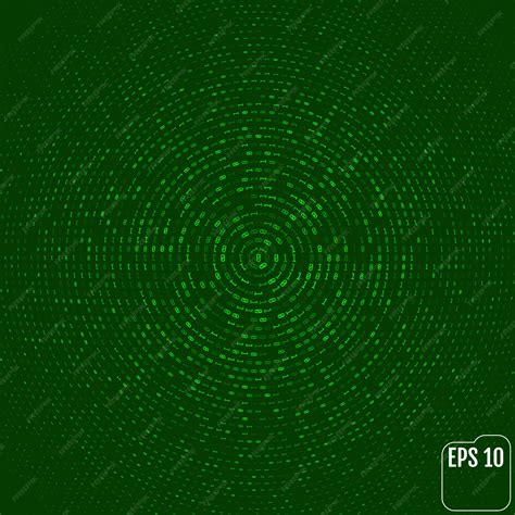 Premium Vector Binary Code Green Digits On Computer Screen
