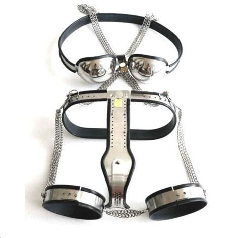 Locks Stlye Male Fully Adjustable T Type Stainless Steel Chastity Belt Steel Bra Thigh Cuff