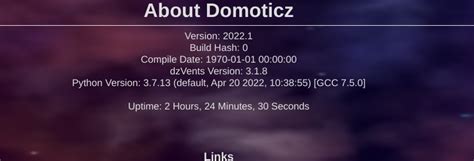 Domoticz 20221 With Functioning Python Plugin Community Builds
