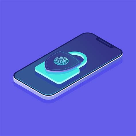Premium Vector Fingerprint Biometric Authentication Isometric