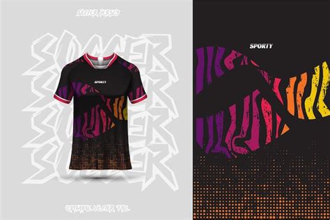 스포츠 저지 및 티셔츠 템플릿 스포츠 저지 디자인 터 프리미엄 벡터