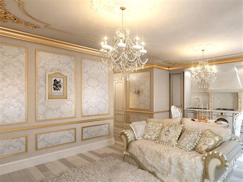 Молдинги в интерьере для разделения 90 фото