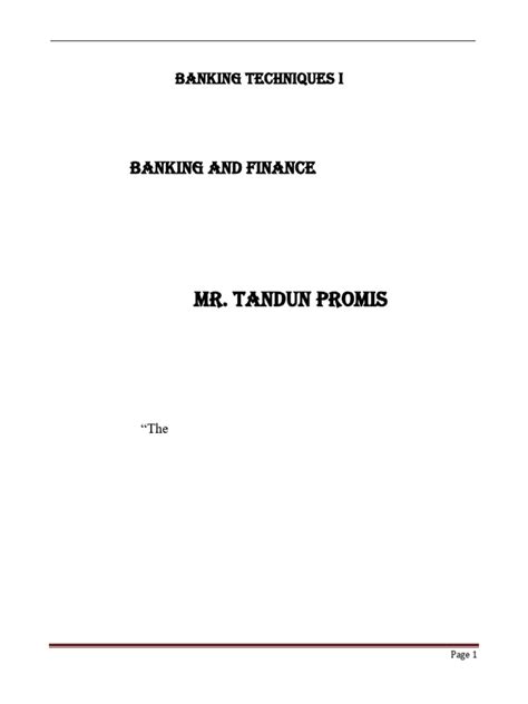 Banking Techniques 1 Pdf Cheque Banks