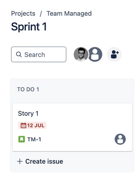 solved board in a team managed project vs company manage