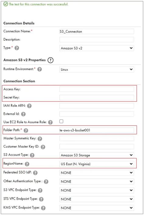 iics amazon s3 v2 connector iam authentication thinketl