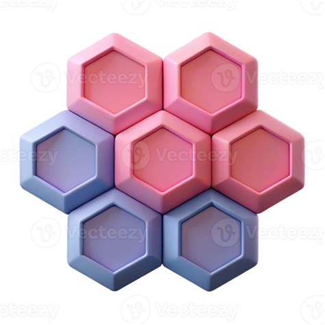 Playful Radiant Overlapping Hexagons Geometric Single Weight Stroke Minimal With Scalable