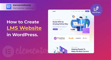 how to create an lms website with wordpress elementsready