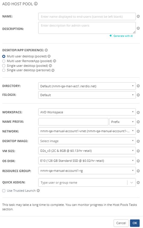 Create A Host Pool Nerdio Help Center