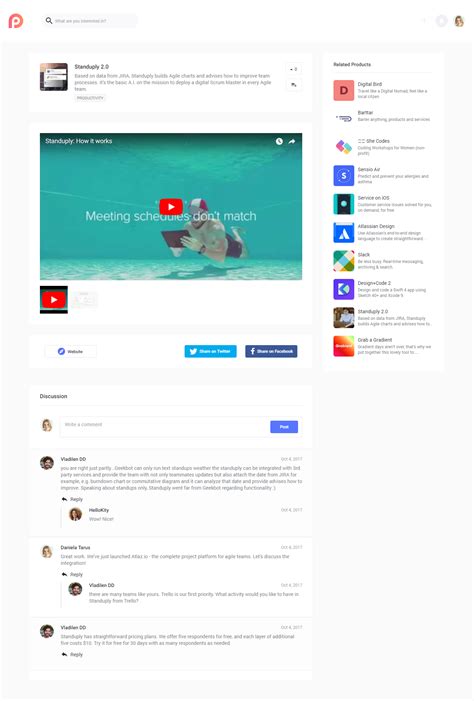 Product Hunt Clone Made Without Code By Zeroqode On Dribbble