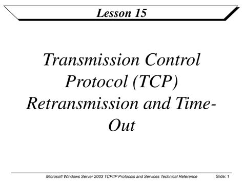 Transmission Control Protocol Tcp Retransmission And Time Out Ppt