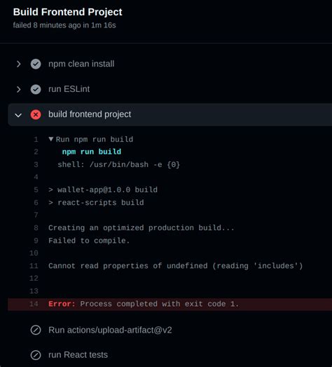 Github Actions Failing Npm Run Build Issue Greenstand Treetracker Infrastructure GitHub