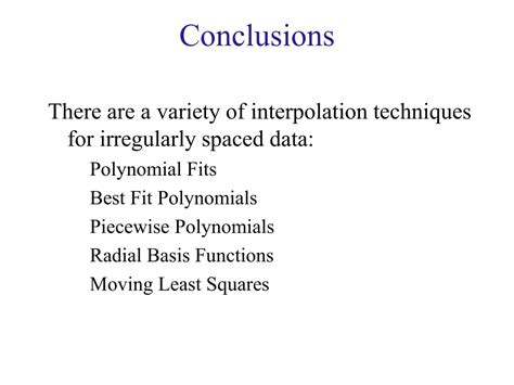 Ppt Interpolation Methods Understanding And Implementing The
