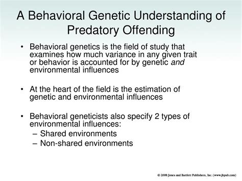 Ppt Chapter 3 The Behavioral Genetics Of Predatory Criminal Behavior Powerpoint Presentation