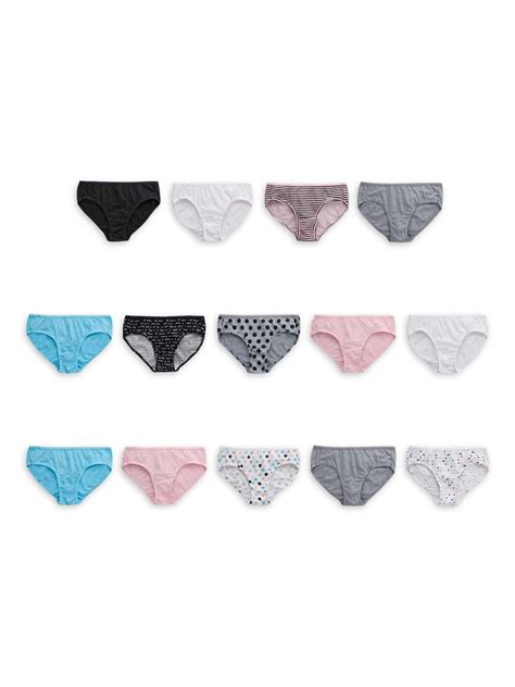 Hanes Girls Tagless Super Soft Cotton Hipsters 14 Pack Sizes 6 16