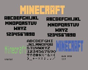 Minecraft Embroidery Font Etsy Scrabble Tiles Embroidery Fonts