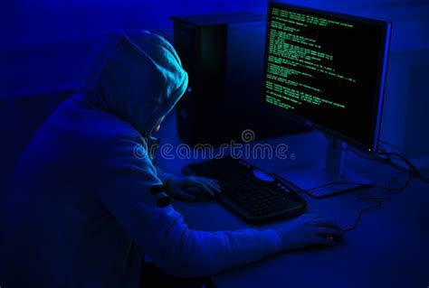 cybercrime and hacking concept hacker using computer virus program