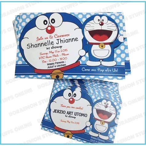 Doraemon Birthday Invitation Card