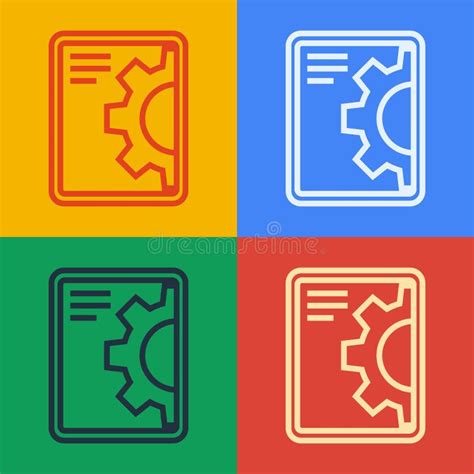 Pop Art Line Software Web Development Programming Concept Icon Isolated On Color Background