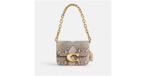 coach idol bag in python in white lyst