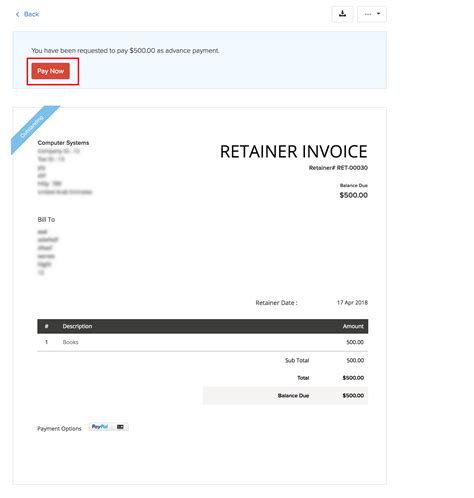Recording Payments For Retainer Invoices Help Zoho Billing
