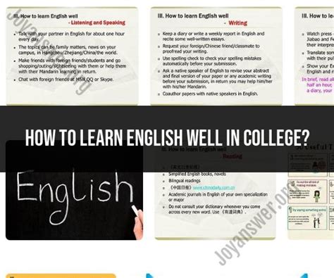 Excelling In English At College Learning Strategies