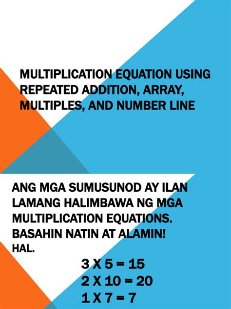 Multiplication Equation Using Repeated Addition Array Pdf