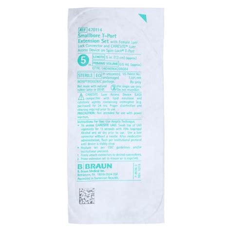 Caresite Small Bore Extension Set 5 100ca Medex Supply