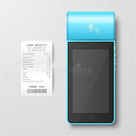 Vector 3d Nfc Payment Machine With Approved Status Paper Check