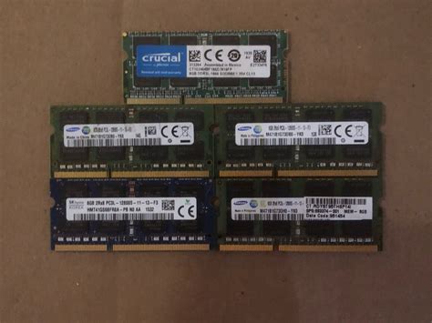 Used Lot Of 5 8gb Pc3l 12800s Ddr3 1600mhz Laptop Memory Ram Mixed