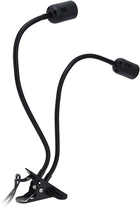 FENGClip Desk Lamp Socket E E Reading Light Stand Clamp Lamp Fixture Degrees Two Head