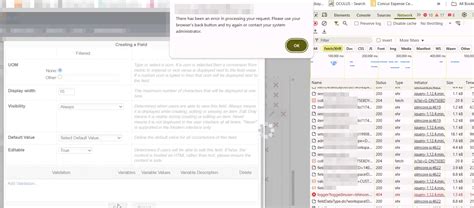 ha habido un error en el procesamiento de su solicitud error al