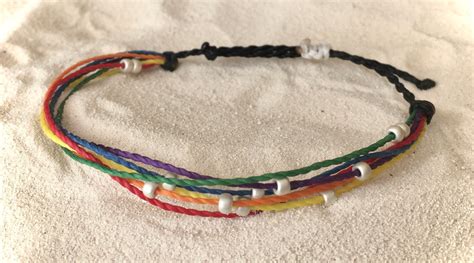 Lgbtq Gay Pride Rainbow String Bracelet Etsy