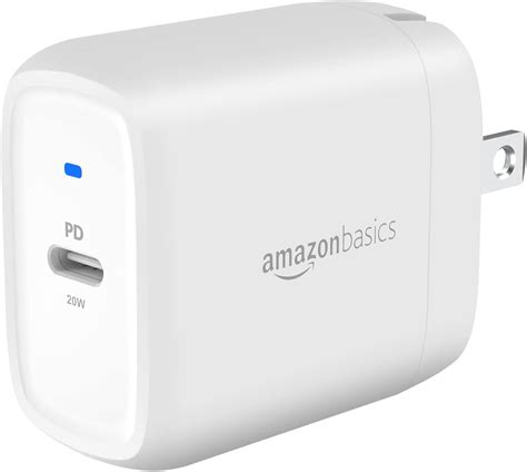 Amazon Com Amazon Basics W One Port Usb C Wall Charger With Power Delivery Pd For Tablets