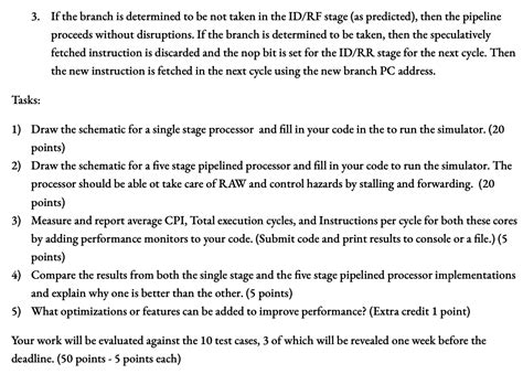 Performance Modelling RISC V Processor This Project Chegg