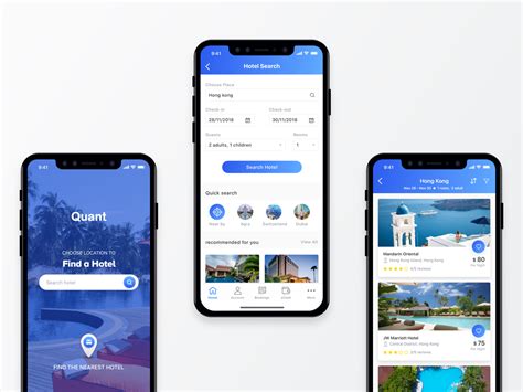 Quant Hotels Booking App Illustration Design Traveler App Animation Holiday Trip Ux Research Ui