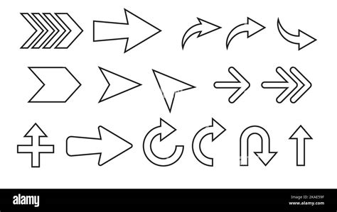 Different Arrows Outline Icons Set Of High Quality Web Icons For Mobile Apps Ui Design And